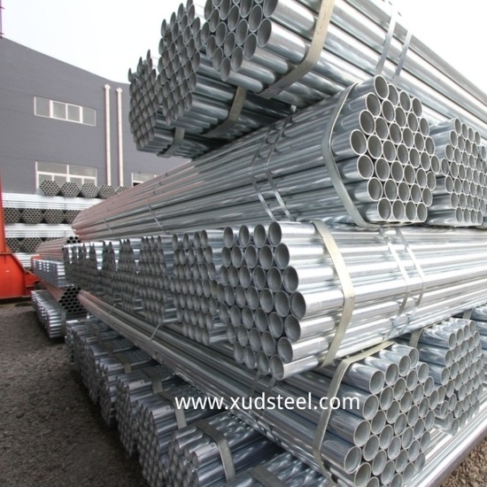 Zinc-coated steel pipes